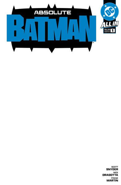 ABSOLUTE BATMAN #1 CVR I BLANK VARIANT – Stadium Comics