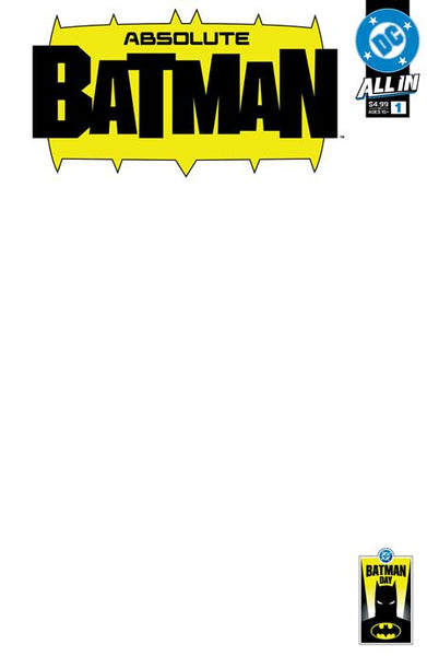 ABSOLUTE BATMAN #1 - BATMAN DAY 2025 - CVR C BLANK VARIANT – Stadium Comics